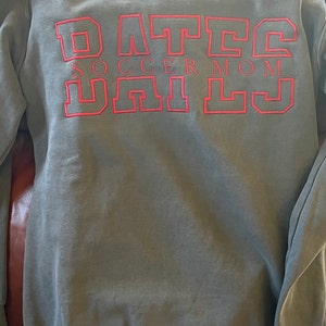 Split Varsity Block Letter Custom Embroidered Comfort Colors Sweatshirt ...