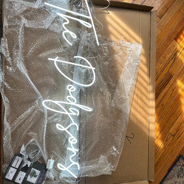 Custom Wedding Reception Table Decor Sign, Table Light up Wedding Sign ...