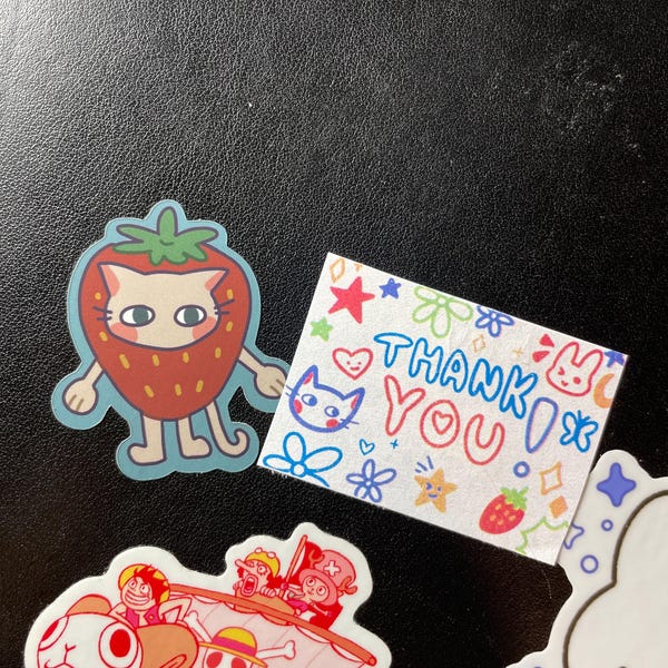 Fruit Cat Stickers | Aesthetic Cute Stickers + Sticker Pack - Etsy