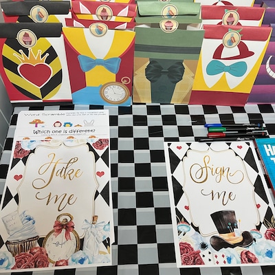 Alice in Wonderland Table Numbers 1-20 Mad Tea Party Decor - Etsy