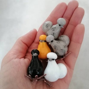 Glas Miniatuur Kippen Duo Verzamelobjecten Pasen Decoratie Miniatuur ...