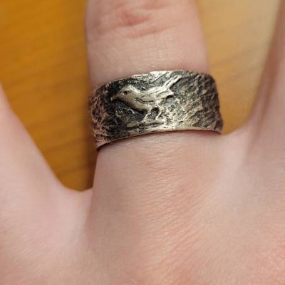 Silver Hawk Ring Handmade Art Jewelry - Etsy