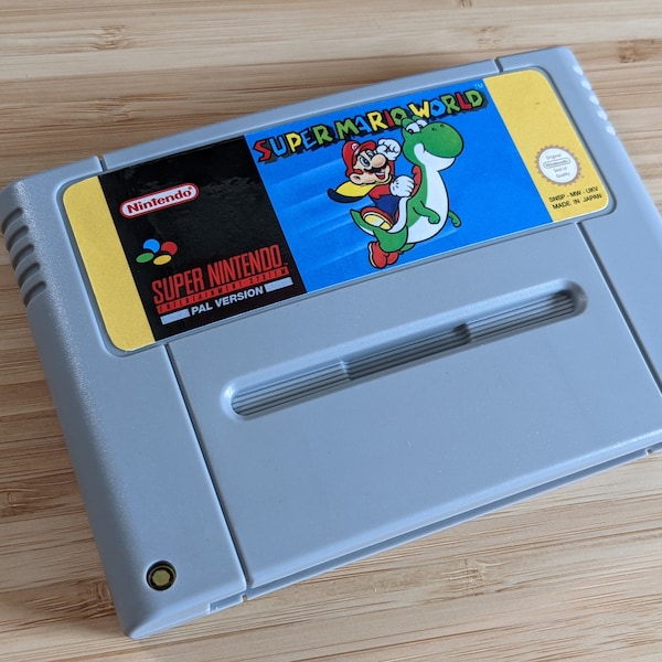 SNES Label: Super Mario World - Etsy