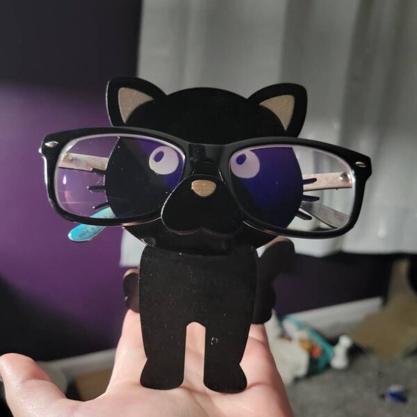 Cat Eyeglass Holder Digital File SVG for Laser 3D - Etsy