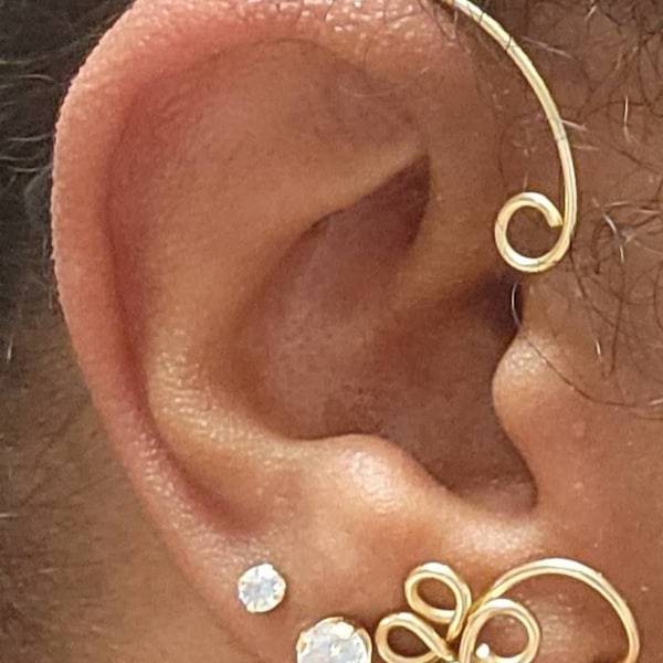 Simply Pretty Little Flower, Ear Cuff, Floral Jewelry, Ear Jewelry, Ear ...