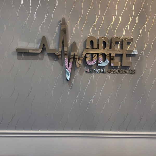 3d Sign, Logo, Office Decor, 3D Gold Sign, Business Sign, 3D Lobby Sign ...