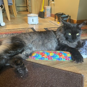 Large Cat Kicker Toy With Ribbons. 12 to 13 Long. Quality Catnip Silver ...