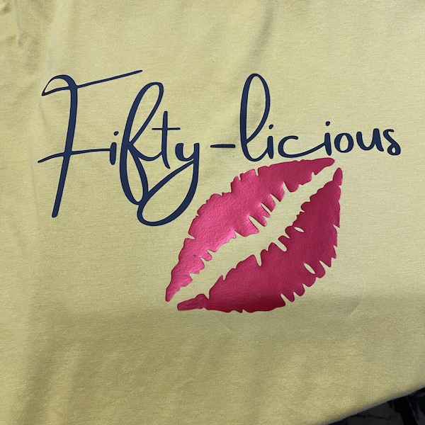 Fiftylicious Birthday SVG PNG PDF, Fifty Birthday Design, 50th Birthday ...