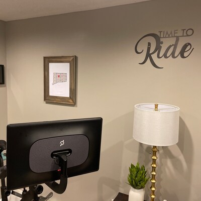 Time to Ride Home Gym Sign Work Out Exercise Biking Decor Wall Art Home ...