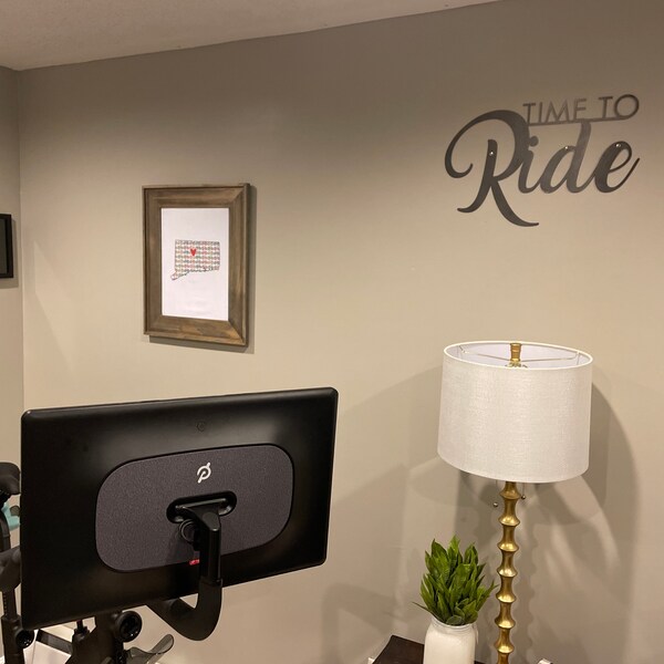Time to Ride - Home Gym Sign - Work Out - Exercise - Biking Decor ...
