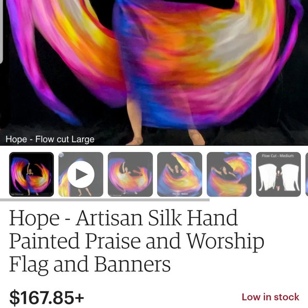 Hope - Artisan Silk Hand Painted Praise and Worship Flag and Banners - Etsy
