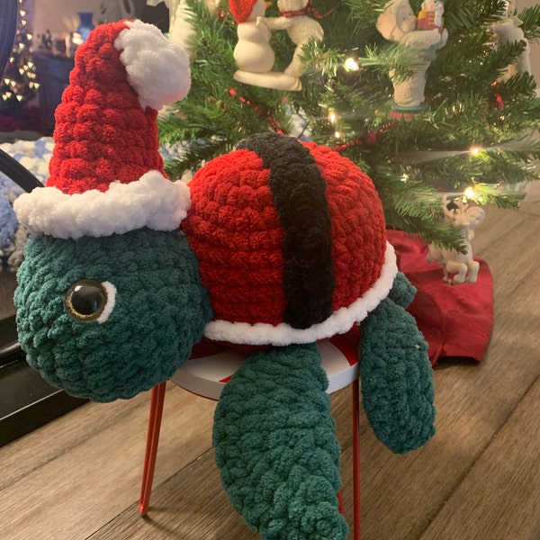 Santa Christmas Turtle Pattern Crochet PDF Download Beginner Friendly ...