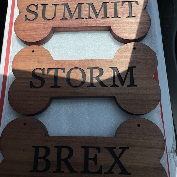 Engraved Signs, Personalized Dog Bone, Personalized Dog Gifts, Wood Dog ...