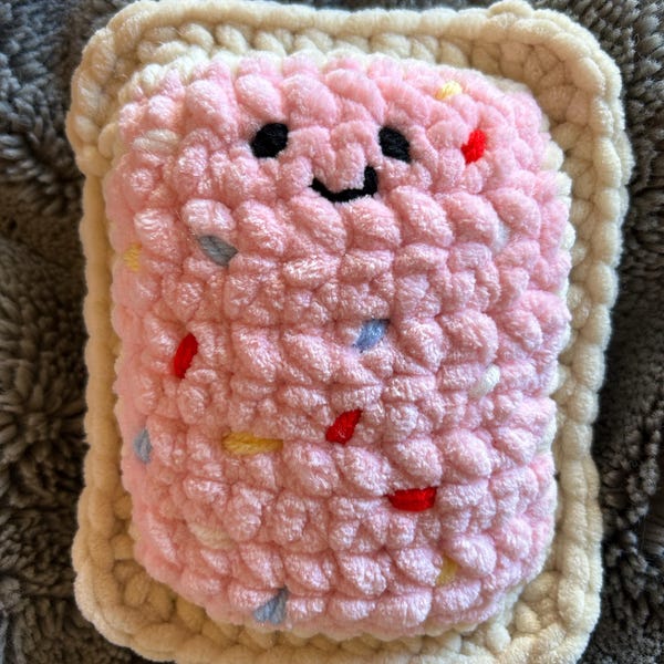 Toaster Pastry Crochet Pattern, No-sew, Crochet Pillow Pattern, Crochet ...