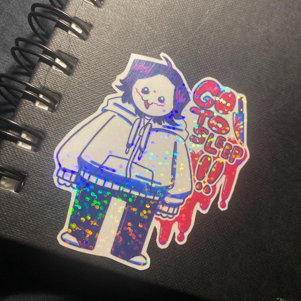 Burn! Ticci Toby Sticker || Creepypasta Holographic Chibi Waterproof ...