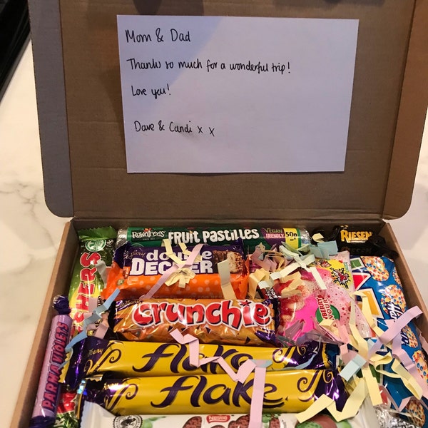 British Customisable Snack Box, Personalisable, Birthday, Gifts, UK ...