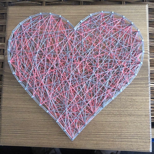MADE TO ORDER Heart String Art Love and Romance Gallery Wall Wedding ...