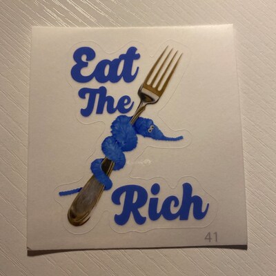 Worm on a String Cursed Sticker No One is Safe Blue Four Sizes ...