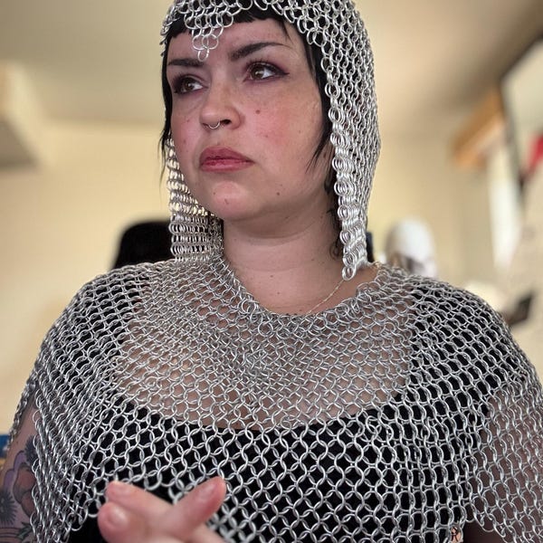 Chainmail Top and Skirt Aluminum Butted Ring Chain Layers Fancy and ...