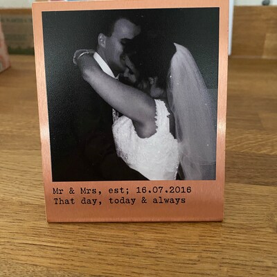 Personalised Solid Copper Photo Print - Etsy