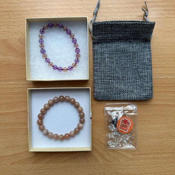 High Quality Flashy Skeletal Moonstone Crystal Bracelet 11 Mm - Etsy