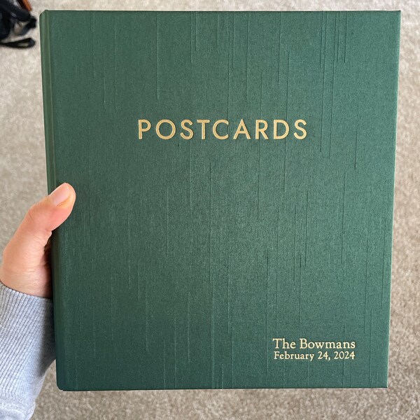 Officiant Binder With Natural Linen Personalized Gold Embossed Wedding ...