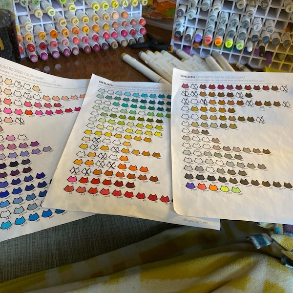 343 Ohuhu Honolulu Swatch Chart - Chromatic Color Order - Etsy