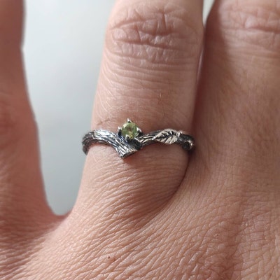 Vintage Style Silver Wedding Bands, Nature Wedding Rings, Couple Rings ...