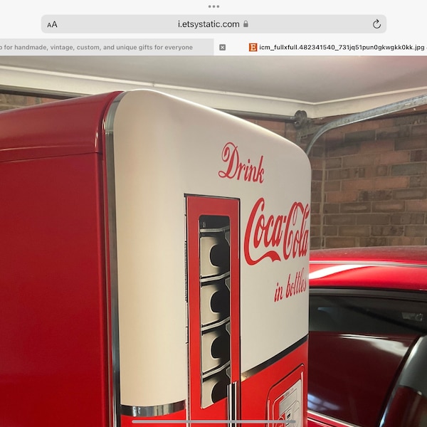 Vintage Fridge Decal Peel Stick, Fridge Wrap Vinyl, Coca Cola Fridge ...