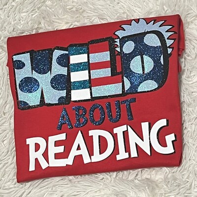 Wild About Reading, Read Across America SVG, Dxf, Eps, Png-cricut ...
