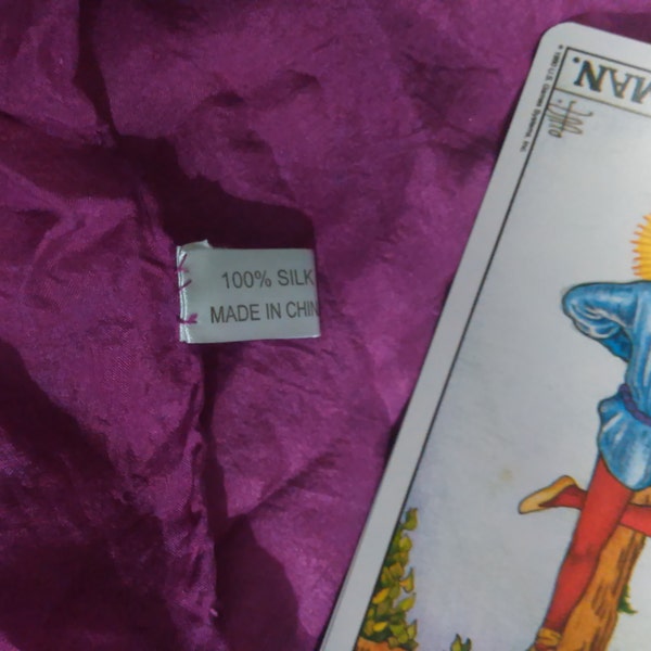 Deep Purple Tarot Cloth - Altar Cloth - Hand Dyed 20"x20"...100% Silk ...