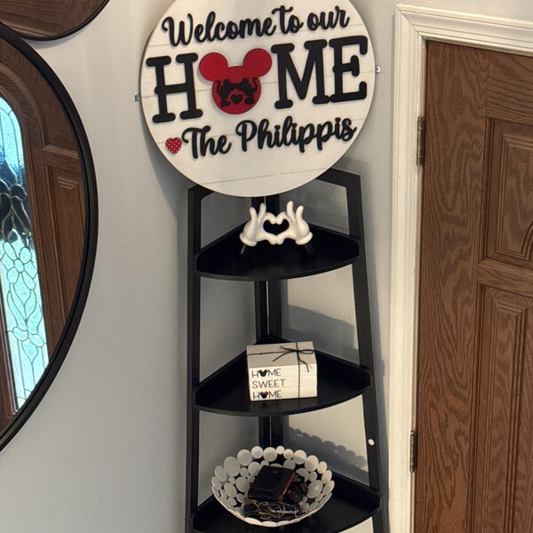 Original One of a Kind Mouse Inspired Door Hanger, Welcome Sign, Door ...