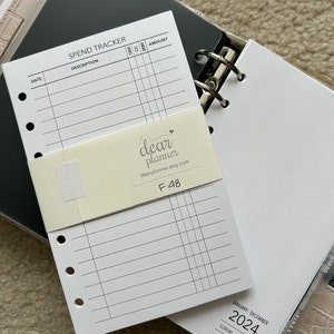 PRINTED Contacts Info Insert Address List Refills Half Letter Planner ...