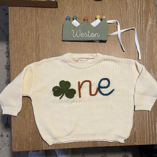 Number and Star Custom Linen Crown for Kids & Children's Birthday ...