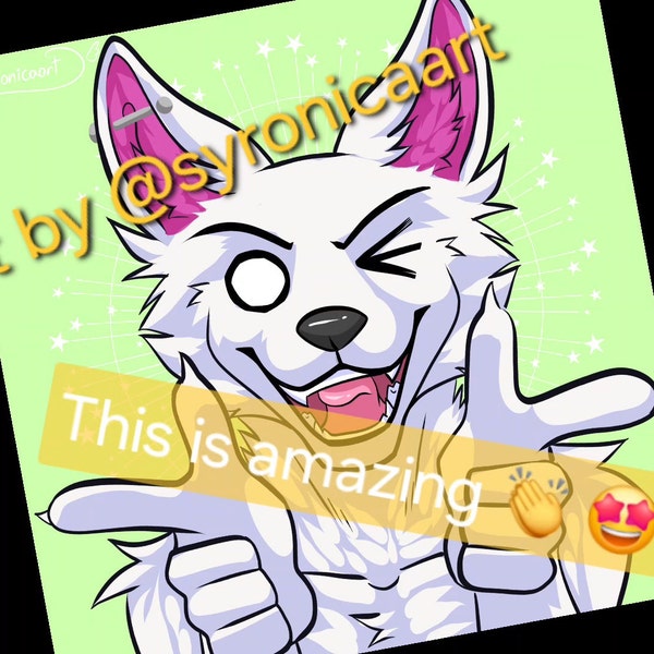 Fursona Coloring Page Smirk Pfp Icon Base Furry Digital Download DIY ...