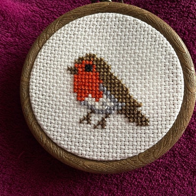Robin Cross Stitch Kit Beginners Counted Cross Stitch Mini Kit DIY ...
