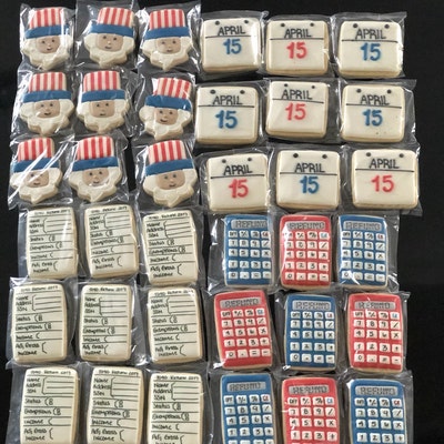 Tax Day Cookies 48 Cookies - Etsy