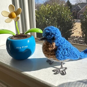 Super Soft Crochet Baby Blue Bird Keychain Bluebird Plush - Etsy