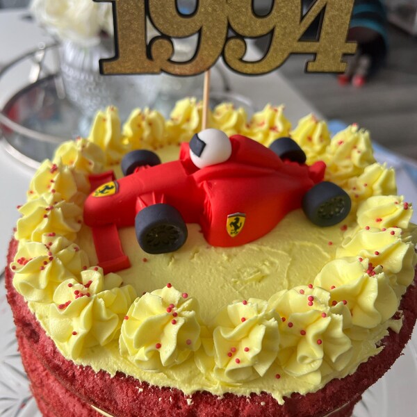 Fondant, Sugarpaste Race Car Cake Topper. Cake Decoration. Edible - Etsy UK