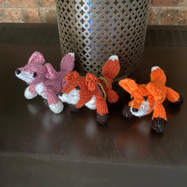 Knitted Tiny Fox Pattern, PDF Pattern, Knitting Pattern, DIY, Amigurumi, Knitted Fox, Stuffed ...