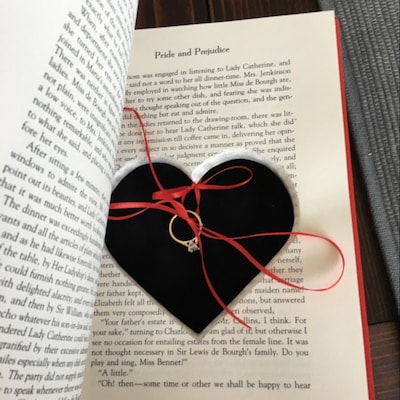 Pride and Prejudice Handmade Ring Holder Hollow Book Engagement ...