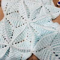 Triangle Crochet Pattern for a Blanket. Motif Afghan Crochet Pattern ...