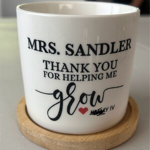 Personalized DNP Graduation Gift 3 White Ceramic Pot W/ Live Plant DNP Gift Doctor of Nursing ...