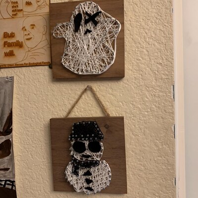 5 X 5 Christmas Candle & Holly String Art Kit DIY Adult Holiday Craft ...