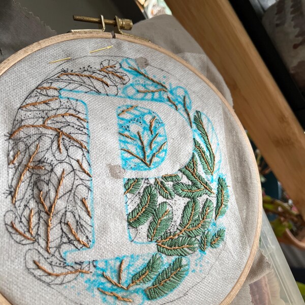 Floral Letter "j" Hand Embroidery Pattern / Digital PDF Download ...