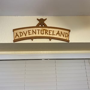Adventureland sign walt disneyworld pirates of the caribbean | Etsy