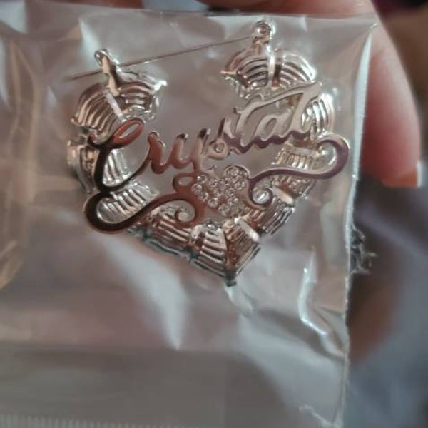 15 Inch Simple Cursive “VALERIA” Name Necklace With Heart | 14K Gold or ...