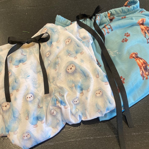 Wolf Pajama Pants, White Wolves Pjs, Wolf Lover Gift for Christmas Gift ...