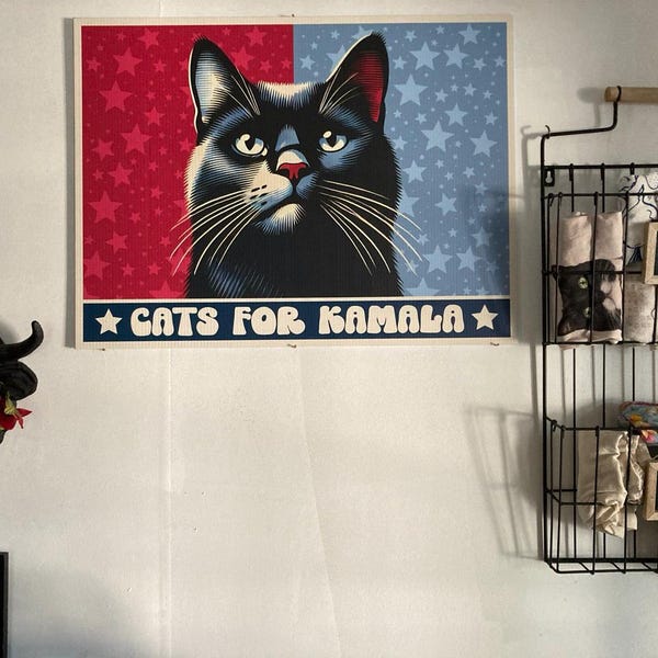 Dogs for Harris-walz Yard Sign, Cute Patriotic Dog Lovers Voting for ...