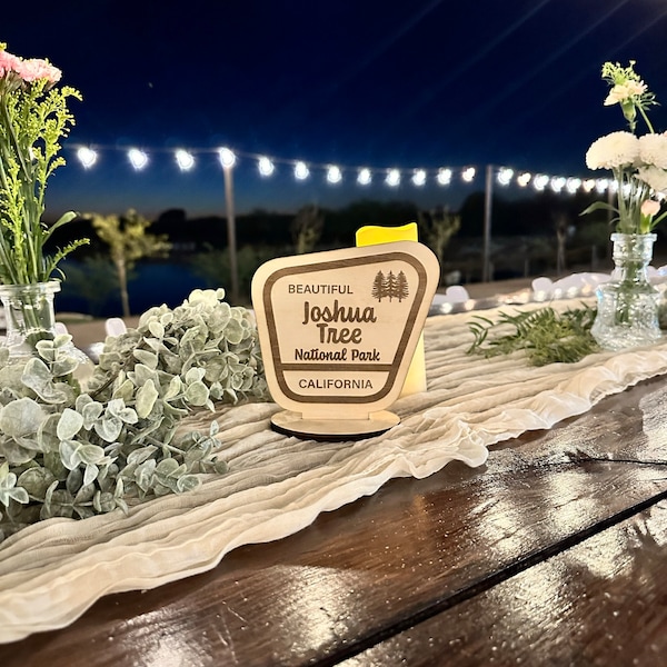 National Park Table Numbers - Wooden Signs for Weddings & Other Events ...